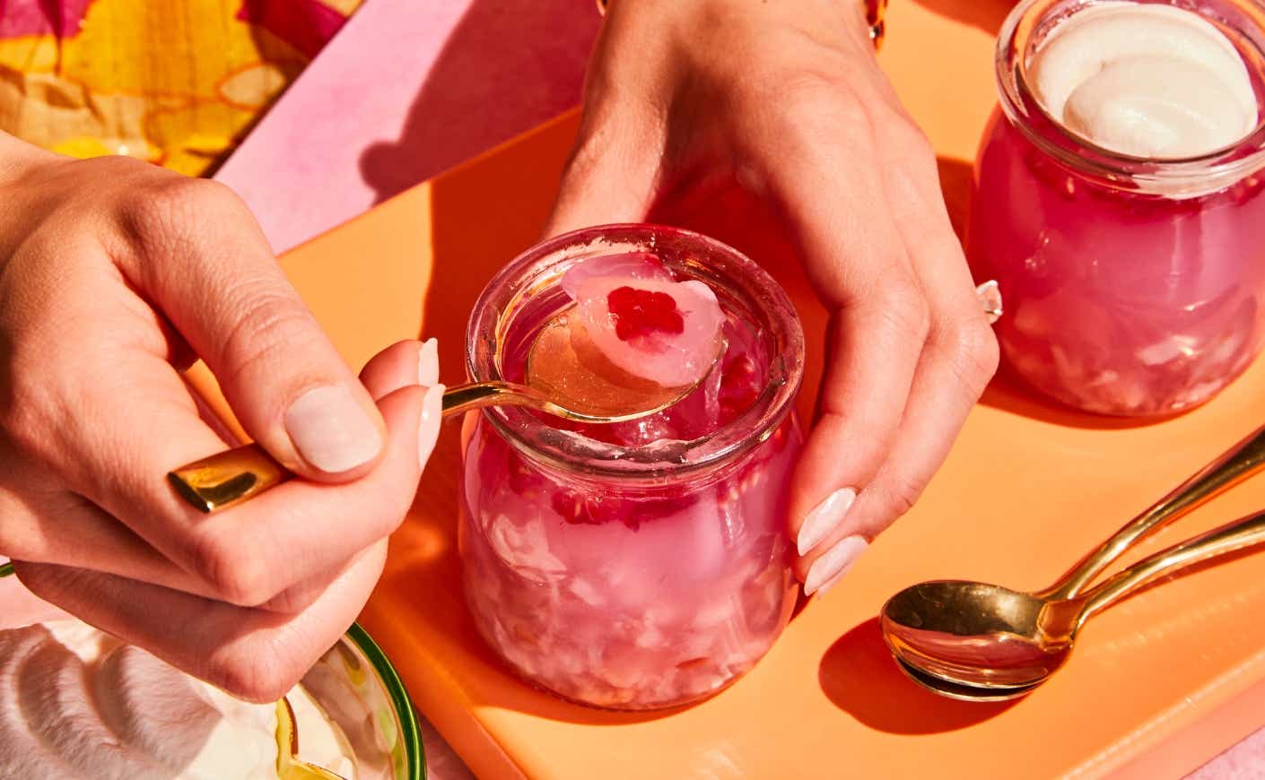 A Simple Recipe for a Creative Jello Dessert Includes Lychee