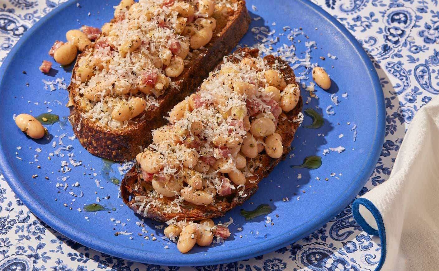 White Bean and Salami Toast Is the Perfect Protein Rich Meal